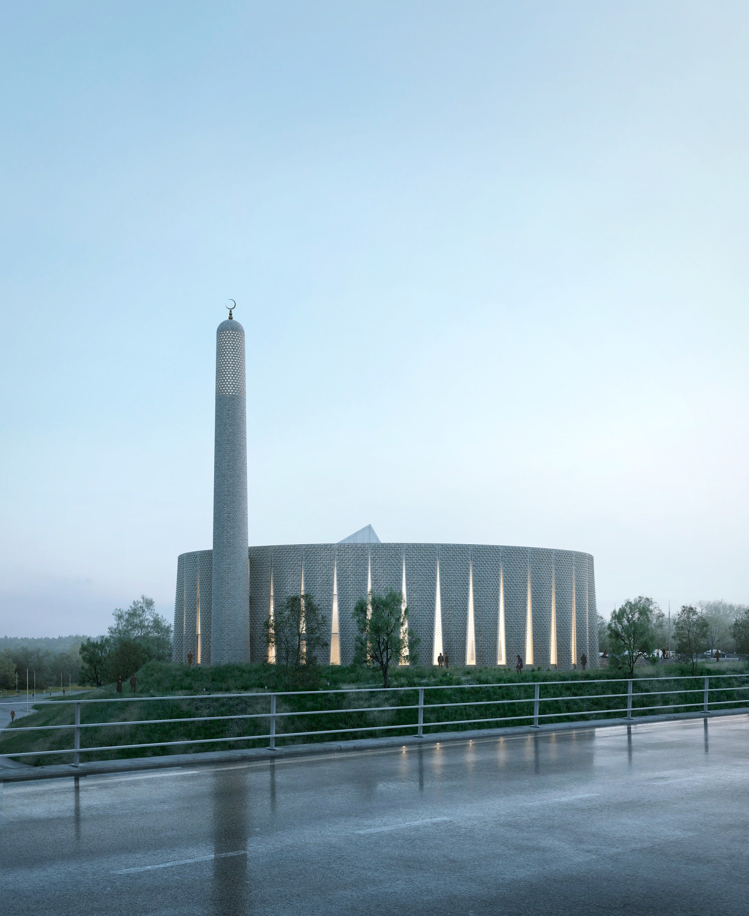 BRICK VEIL_dusk highway brighter_LUCA POIAN FORMS – Brick Veil Mosque